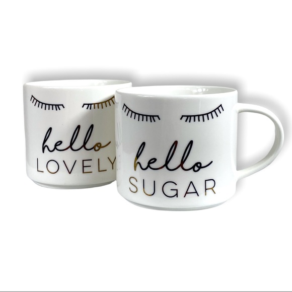 Target | Dining | Set Of 2 Porcelian Mugs Cute Morning Coffee Great For ...